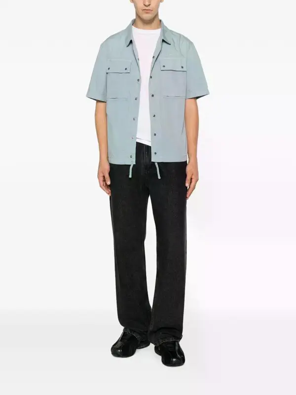 C.P. COMPANY Logo-embroidered Short-sleeve Overshirt