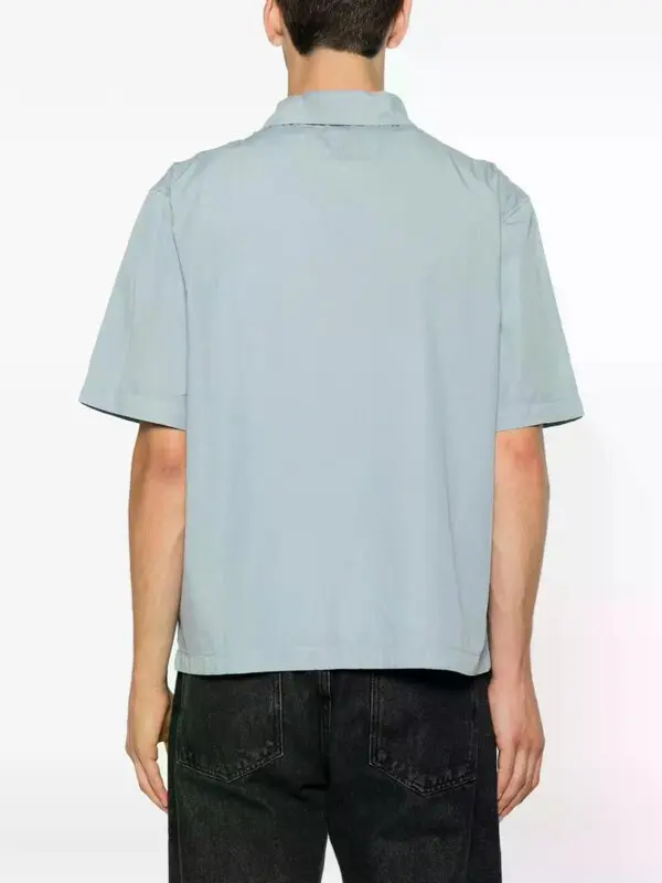 C.P. COMPANY Logo-embroidered Short-sleeve Overshirt