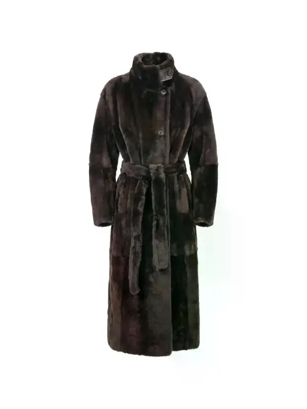 Brunello Cucinelli Belted Shearling Coat