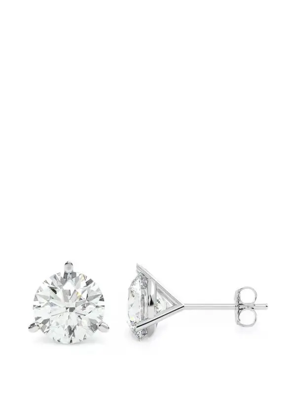 Diamond Essentials 5 Carat Solitaire Stud Earrings In 14k White Gold