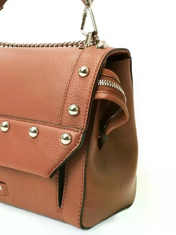 LANCEL Studded Grained-leather Tote Bag
