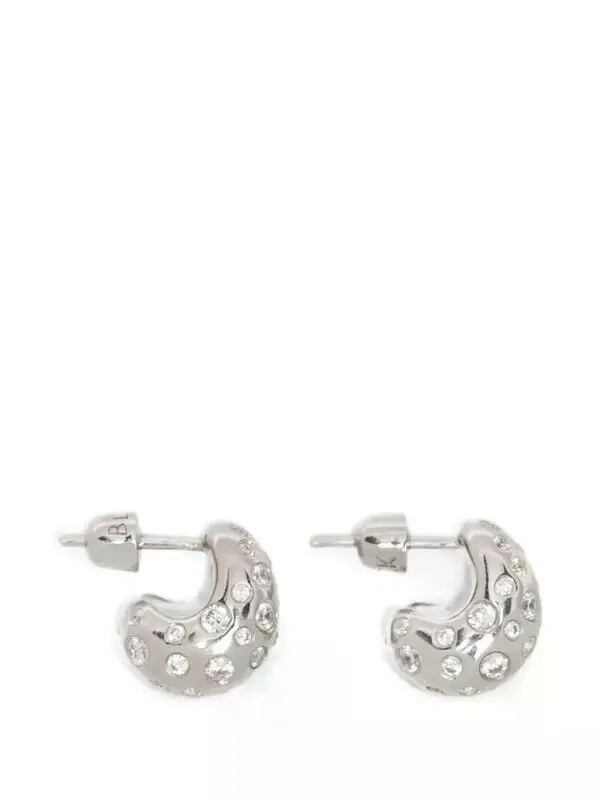 MARIA BLACK Tryvann Popcorn Ovate-shape Earrings - Silver