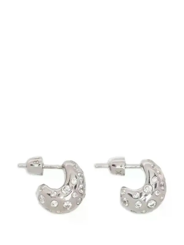 MARIA BLACK Tryvann Popcorn Ovate-shape Earrings - Silver