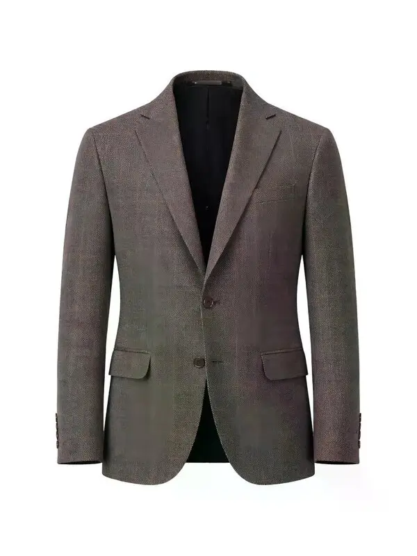 Pal Zileri Check-pattern Notched-lapel Jacket - Brown