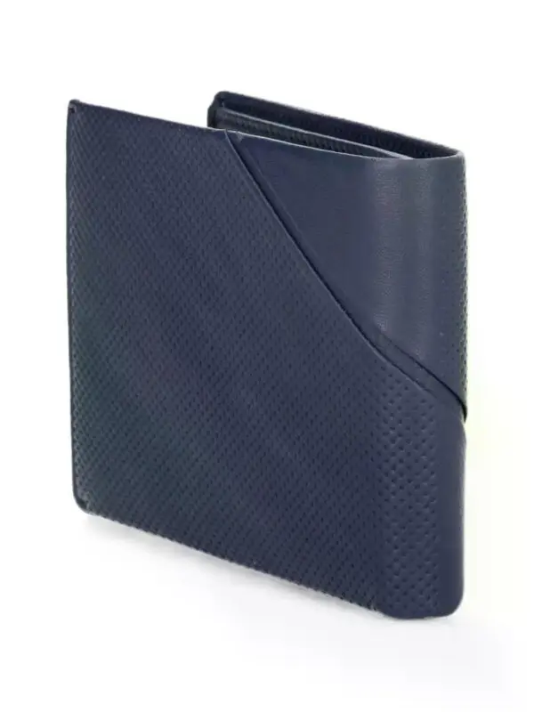 Guess Boston Perforated-detail Logo-plaque Wallet - Blue
