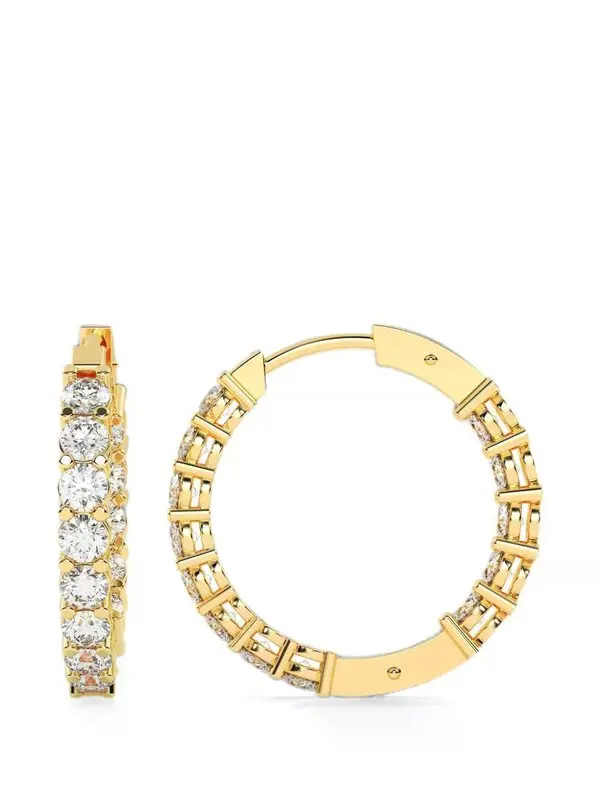 Diamond Essentials Diamond Hoop Earrings In Yellow - Gold