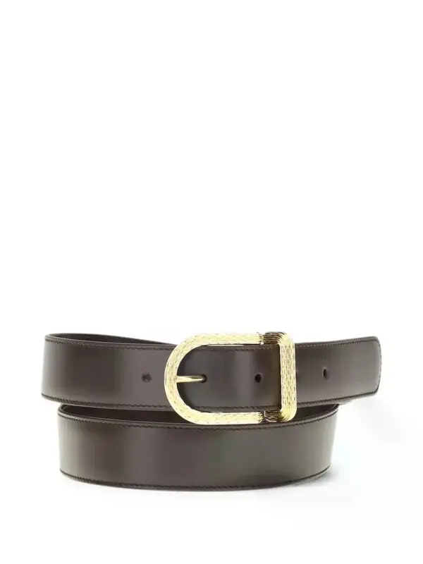 Loro Piana Inlay Leather Belt - Brown