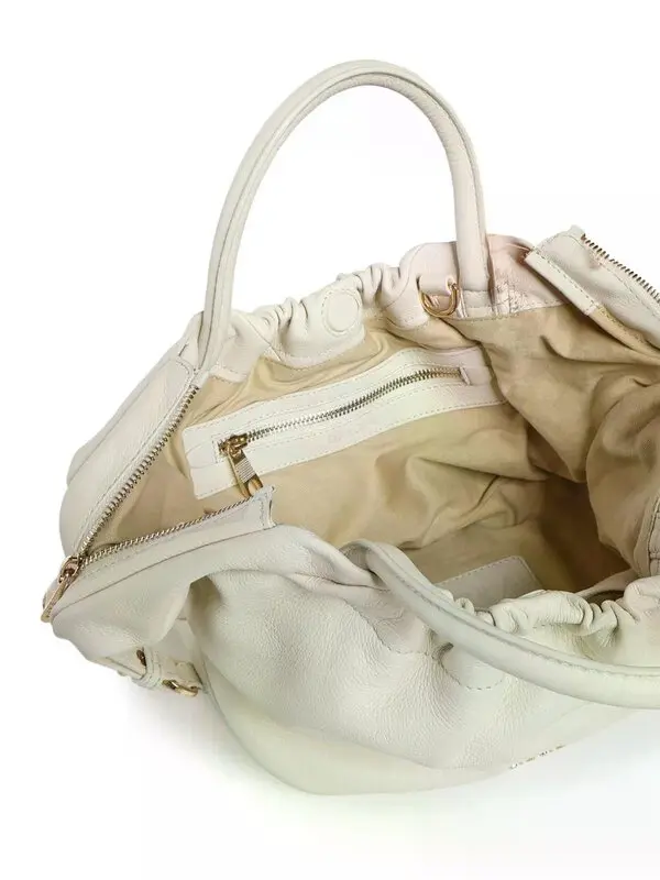 BIASIA Logo Detail Ruched Shoulder Bag