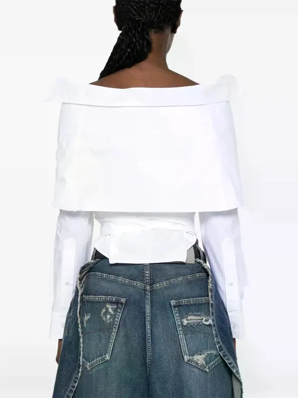 Balenciaga Off-the-shoulder Wrap Blouse