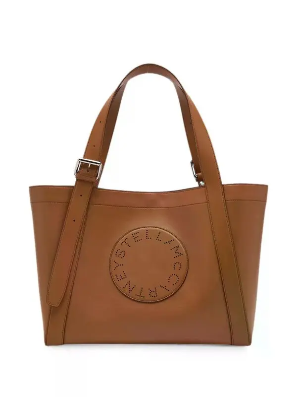 Stella McCartney Perforated-logo Tote Bag - Brown