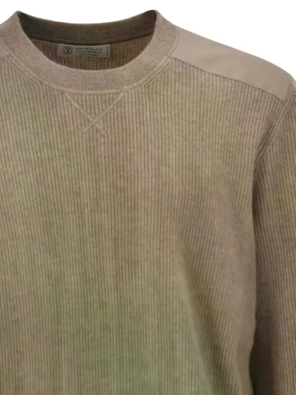 Brunello Cucinelli Ribbed-knit Cotton-insert Sweater