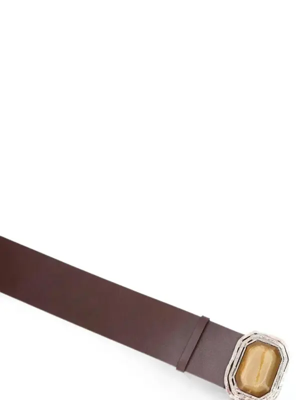 Alberta Ferretti Embellished-buckle Leather Belt