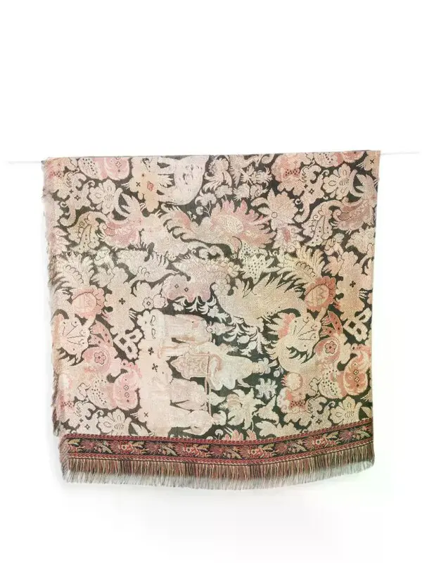PIERRE-LOUIS MASCIA Jacquard-woven Fringed Scarf - Black