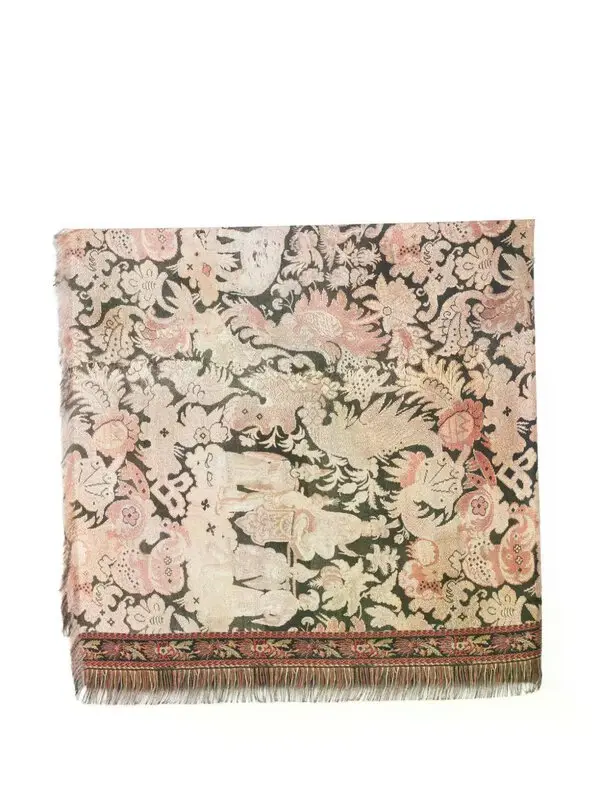 PIERRE-LOUIS MASCIA Jacquard-woven Fringed Scarf - Black