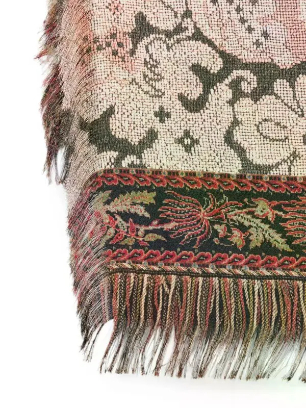 PIERRE-LOUIS MASCIA Jacquard-woven Fringed Scarf - Black