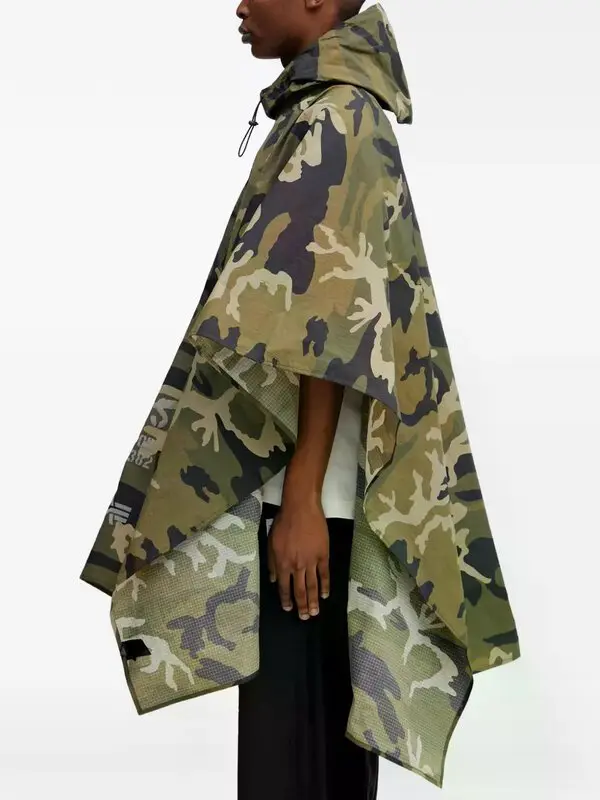 Alpha Industries Camouflage Print Hooded Poncho