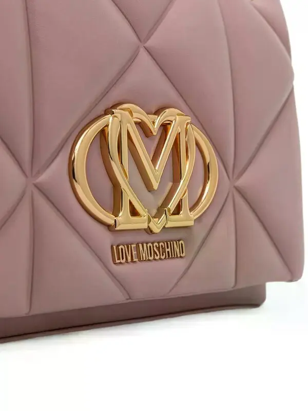 Moschino Logo-plaque Quilted Crossbody Bag