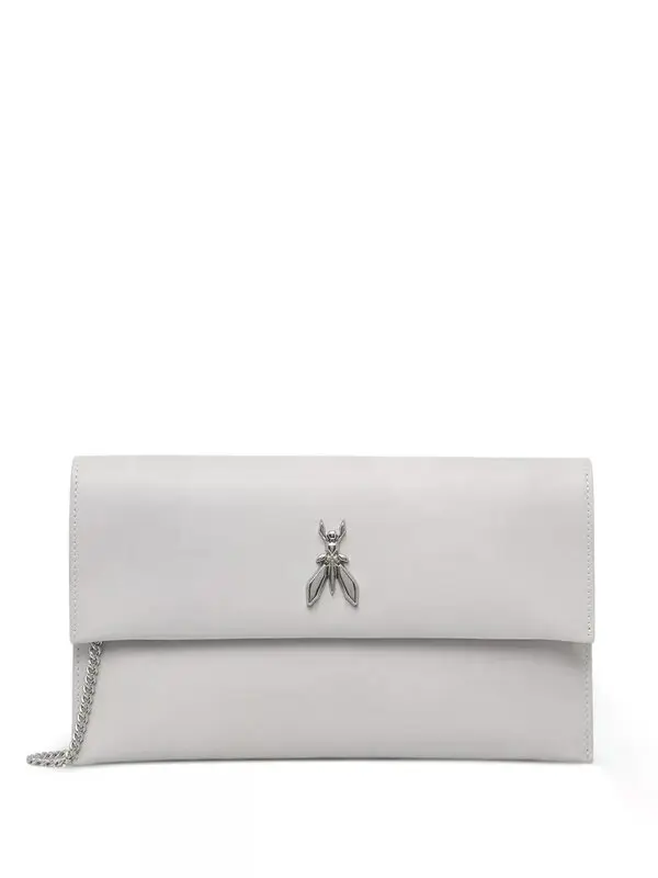 Patrizia Pepe Fly Plaque Chain Strap Clutch Bag - Grey