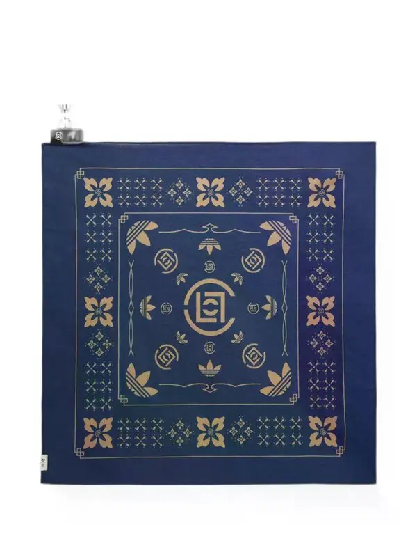 Adidas X Clot Geometrical Logo-print Metal-ring Scarf - Blue