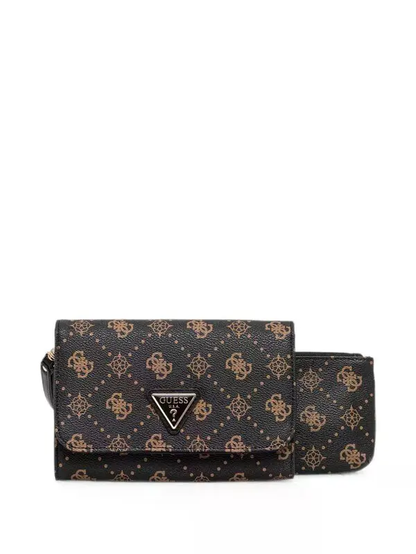 Guess Silia Logo-print Detachable-pouch Wallet - Brown