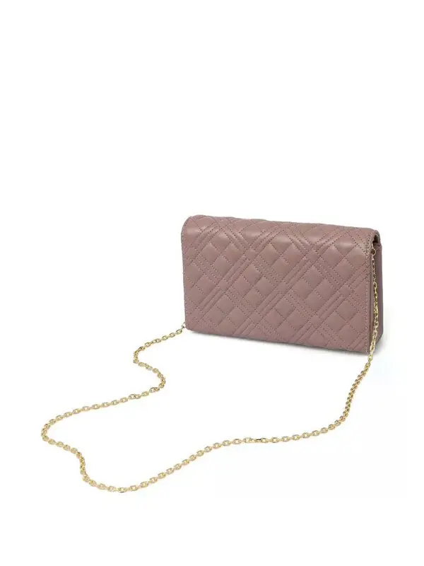 Moschino Logo-lettering Quilted Crossbody Bag - Pink