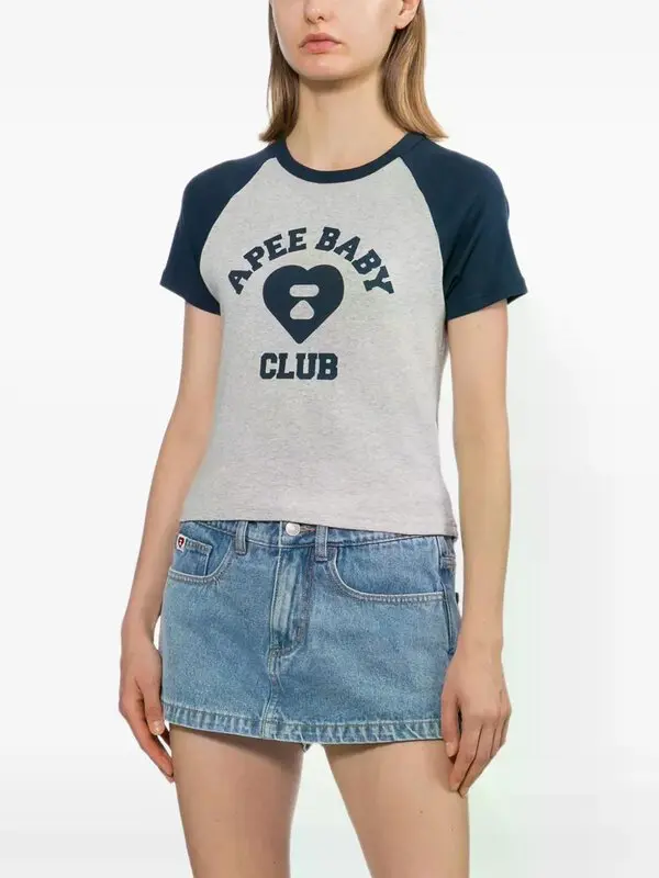 APEE™ BY *A BATHING APE® Heart Logo Raglan-sleeve T-shirt