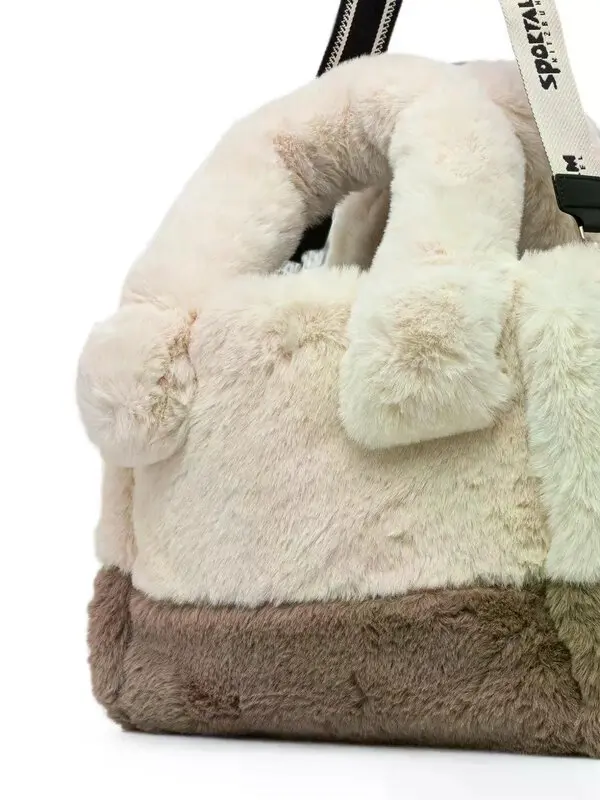 SPORTALM Faux-fur Logo-strap Tote Bag