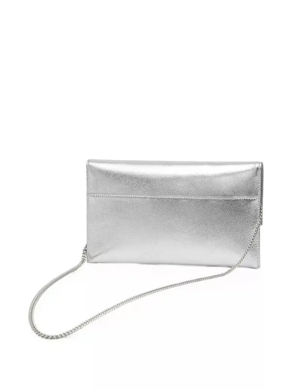 Patrizia Pepe Fly Metallic-effect Clutch Bag