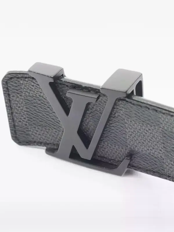 LOUIS VUITTON 2017 Damier Graphite Initial Belt