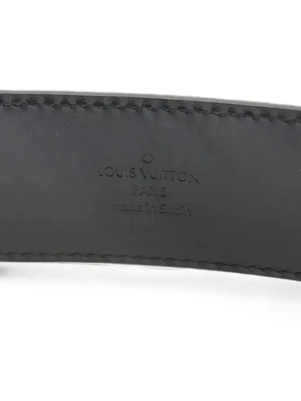 LOUIS VUITTON 2017 Damier Graphite Initial Belt