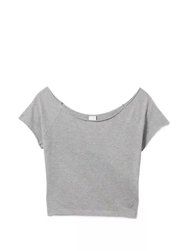 AAPE BY *A BATHING APE Logo Patched Crop T-shirt - Grey