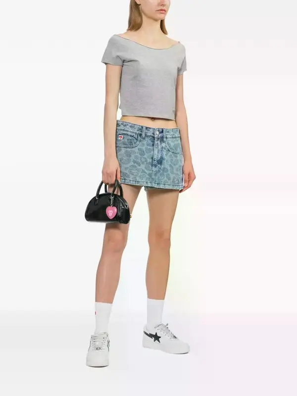 AAPE BY *A BATHING APE Logo Patched Crop T-shirt