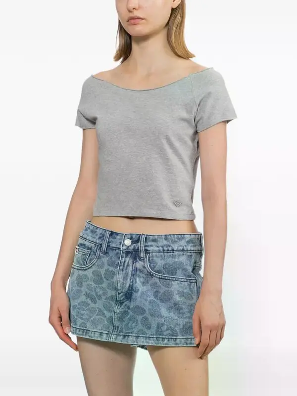 AAPE BY *A BATHING APE Logo Patched Crop T-shirt