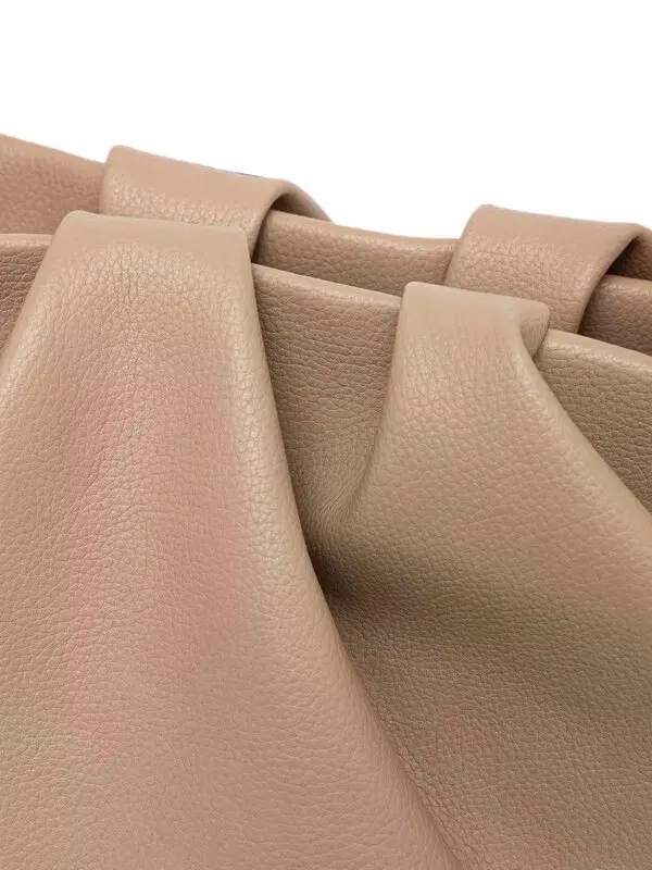 THEMOIRE Athena Bottalato Corn Ruched Pebbled Tote Bag