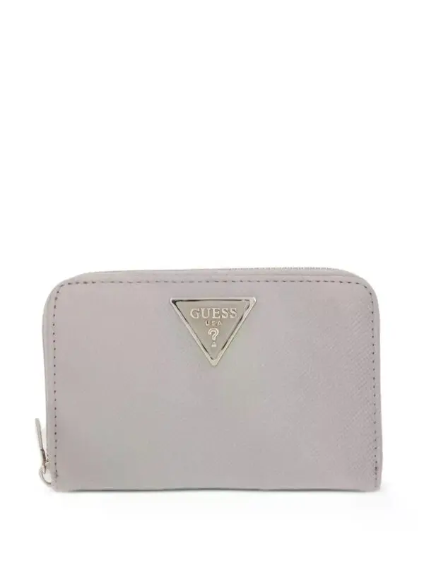 Guess Laurel Logo-plaque Zip-around Wallet - Neutrals