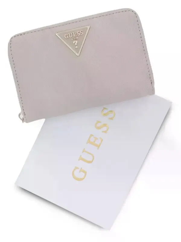 Guess Laurel Logo-plaque Zip-around Wallet - Neutrals