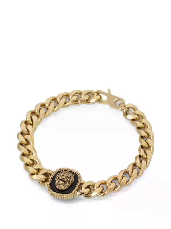 Guess Lion-head Curb-chain Bracelet