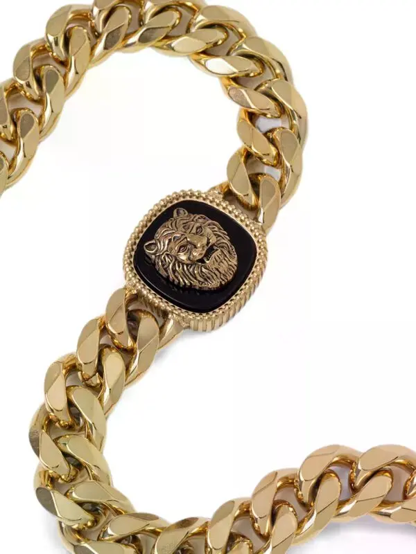 Guess Lion-head Curb-chain Bracelet
