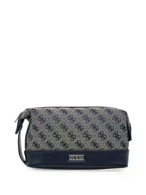 Guess Logo-print Wash Bag - Blue
