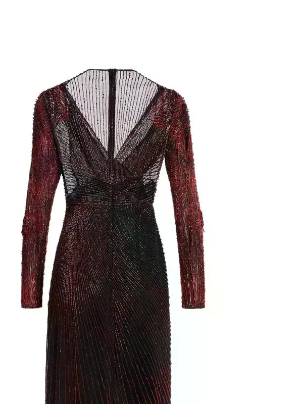 Elie Saab Embellished Wrap Maxi Dress