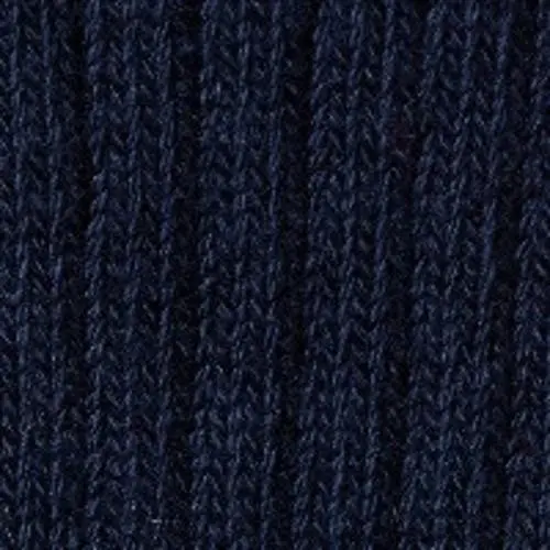 EDMMOND STUDIOS Duck Logo Ribbed Crew Socks - Plain Navy