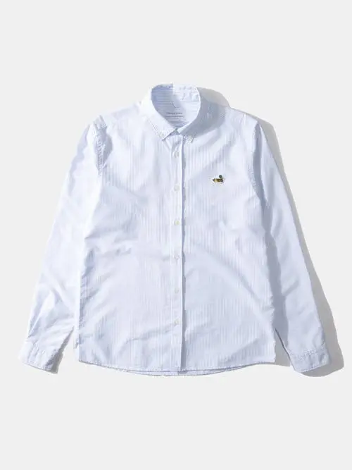 EDMMOND STUDIOS Duck Logo Striped Oxford Shirt