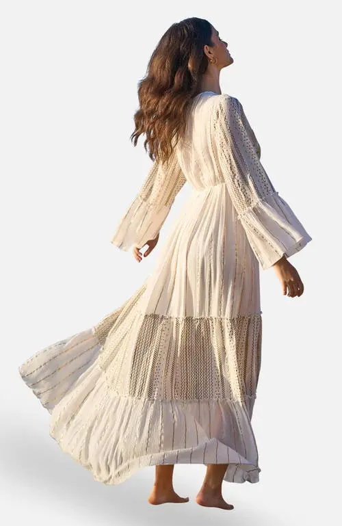 YUMI Metallic Embellished Maxi Dress