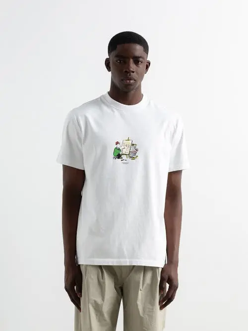 EDMMOND STUDIOS Avant Garde Printed T-shirt - Plain White