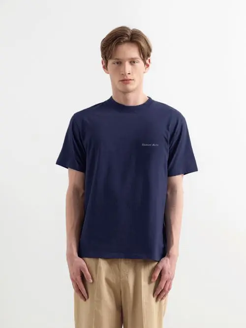 EDMMOND STUDIOS Banquet Hall Print T-shirt - Plain Navy