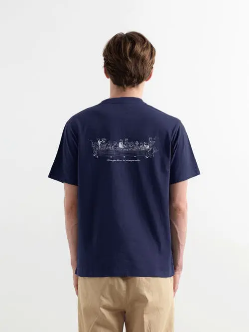 EDMMOND STUDIOS Banquet Hall Print T-shirt - Plain Navy
