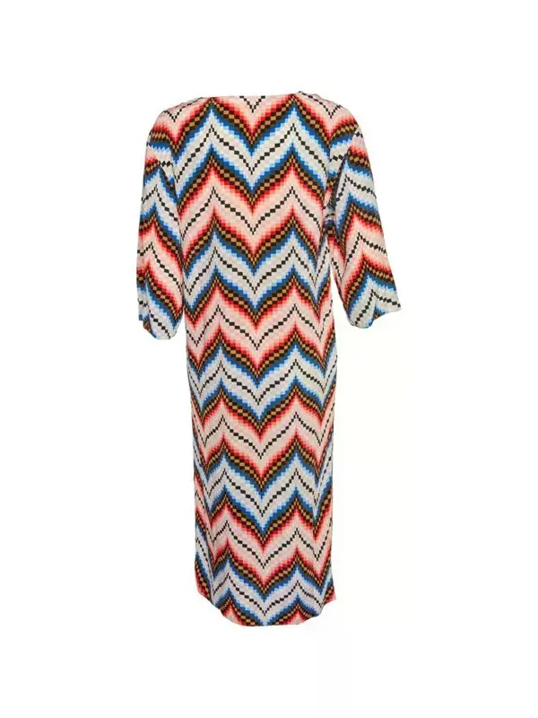 Kenzo Chevron Print Midi Dress
