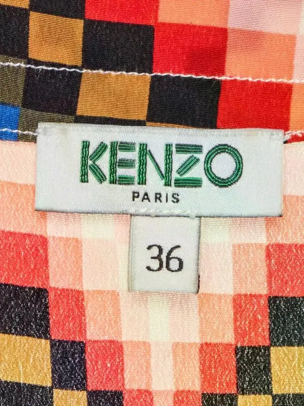 Kenzo Chevron Print Midi Dress