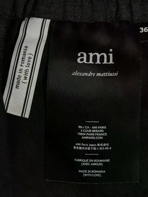 GANNI Wool Elasticated Waist Trousers