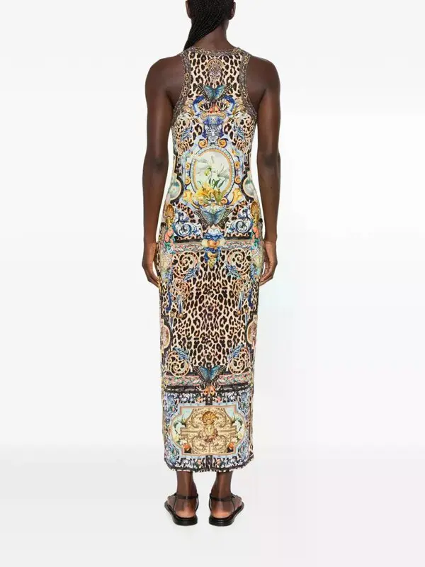 Camilla Leopard-print Crystal-embellished Maxi Dress